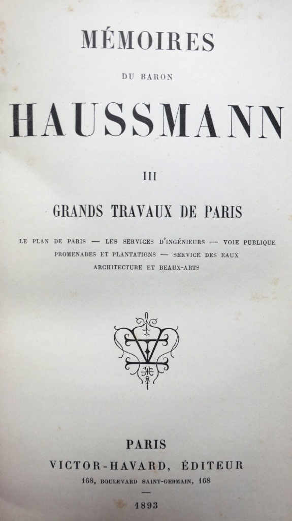 HAUSSMANN (Georges-Eugène). Mémoires. | Le blog