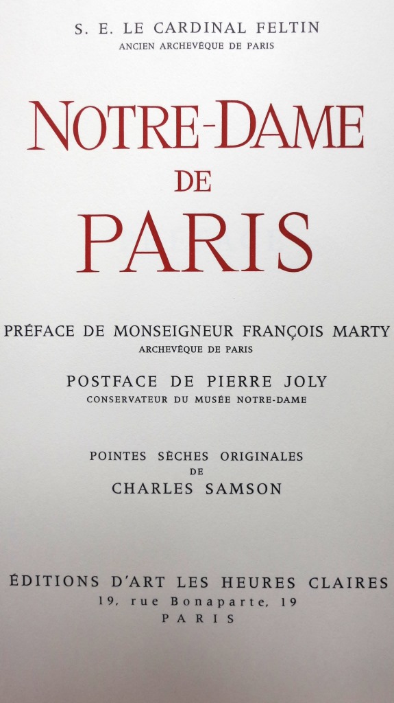 Cardinal Maurice FELTIN. Illustrations de Charles SAMSON. Notre-Dame ...