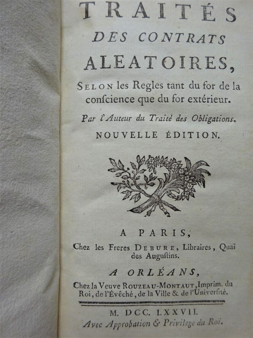 Robert-Joseph POTHIER, collection d’ouvrages de droit . | Le blog