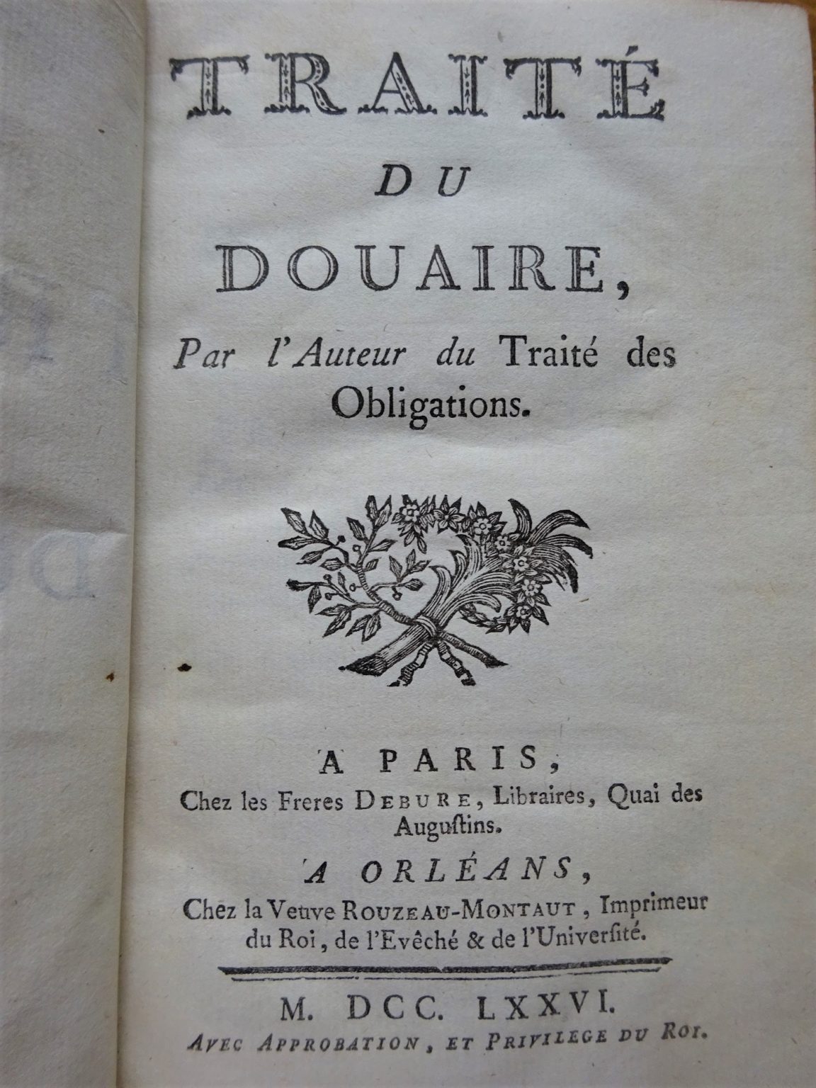 Robert-Joseph POTHIER, collection d’ouvrages de droit . | Le blog