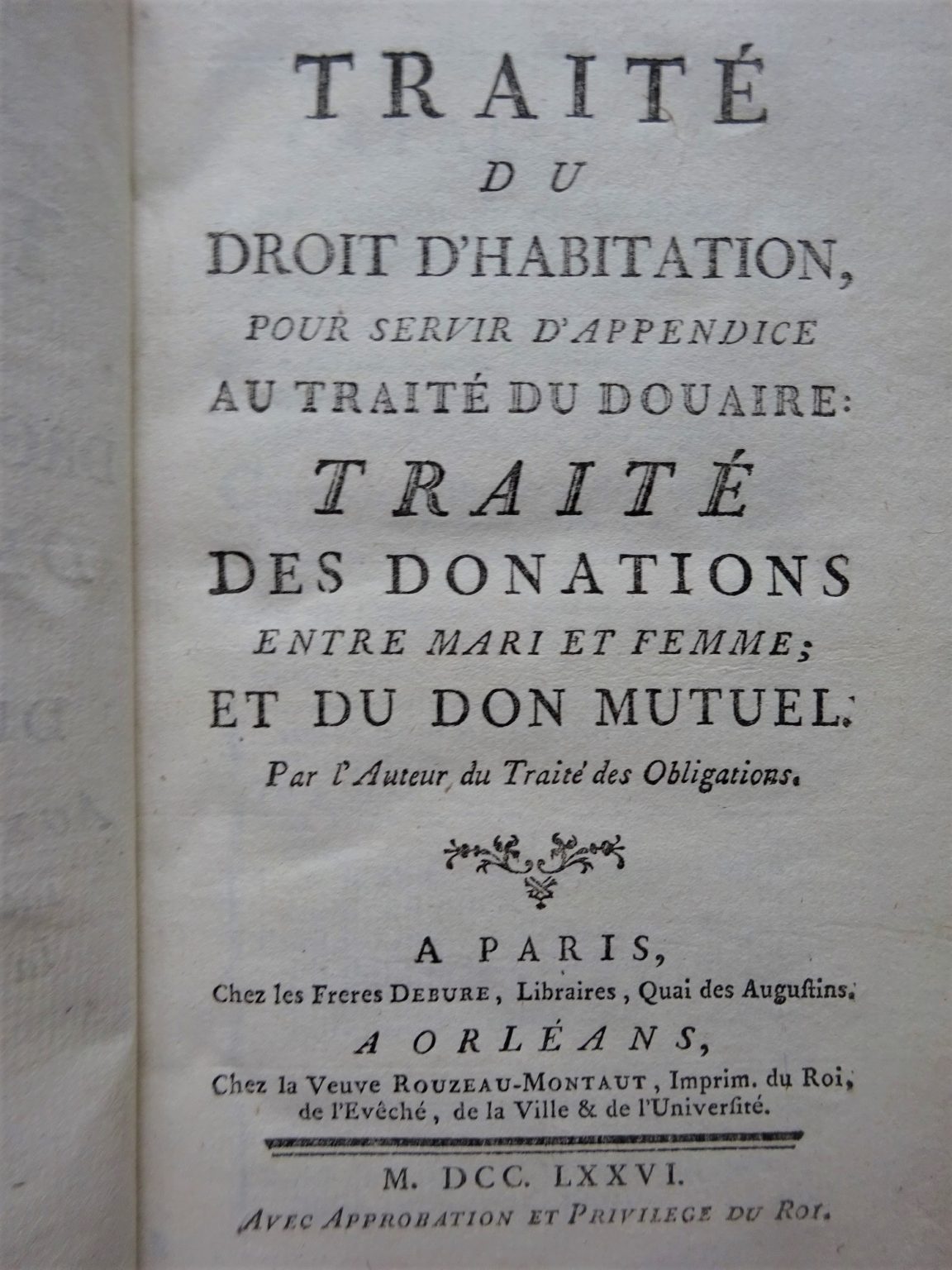 Robert-Joseph POTHIER, collection d’ouvrages de droit . | Le blog