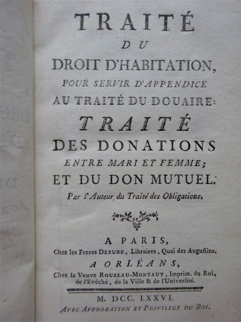 Robert-Joseph POTHIER, collection d’ouvrages de droit . | Le blog